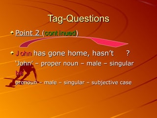 Tag Questions Powerpoint | PPT