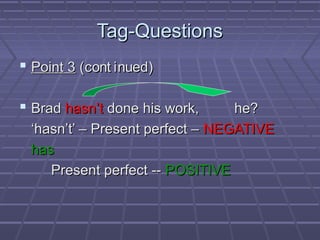 Tag Questions Powerpoint | PPT