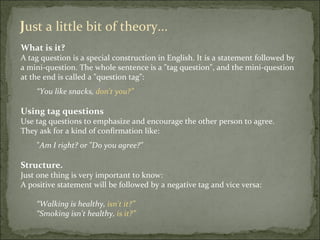 Tag questions | PPT