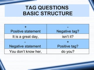 Tag questions | PPT