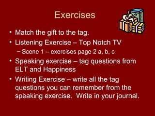 Tag questions | PPT