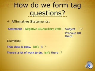 Tag Question Mini Lesson | PPTX