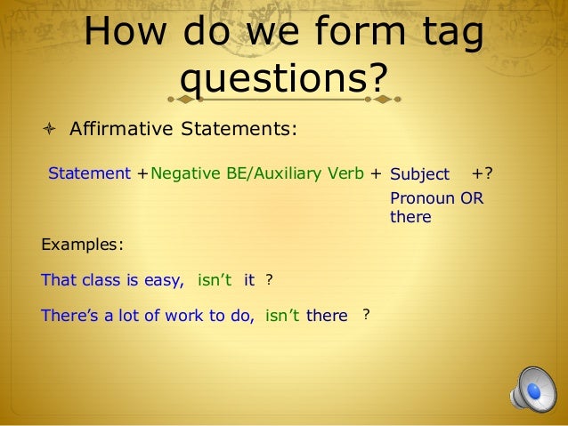 Tag Question Mini Lesson