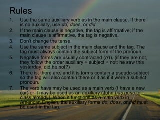 Tag questions | PPT
