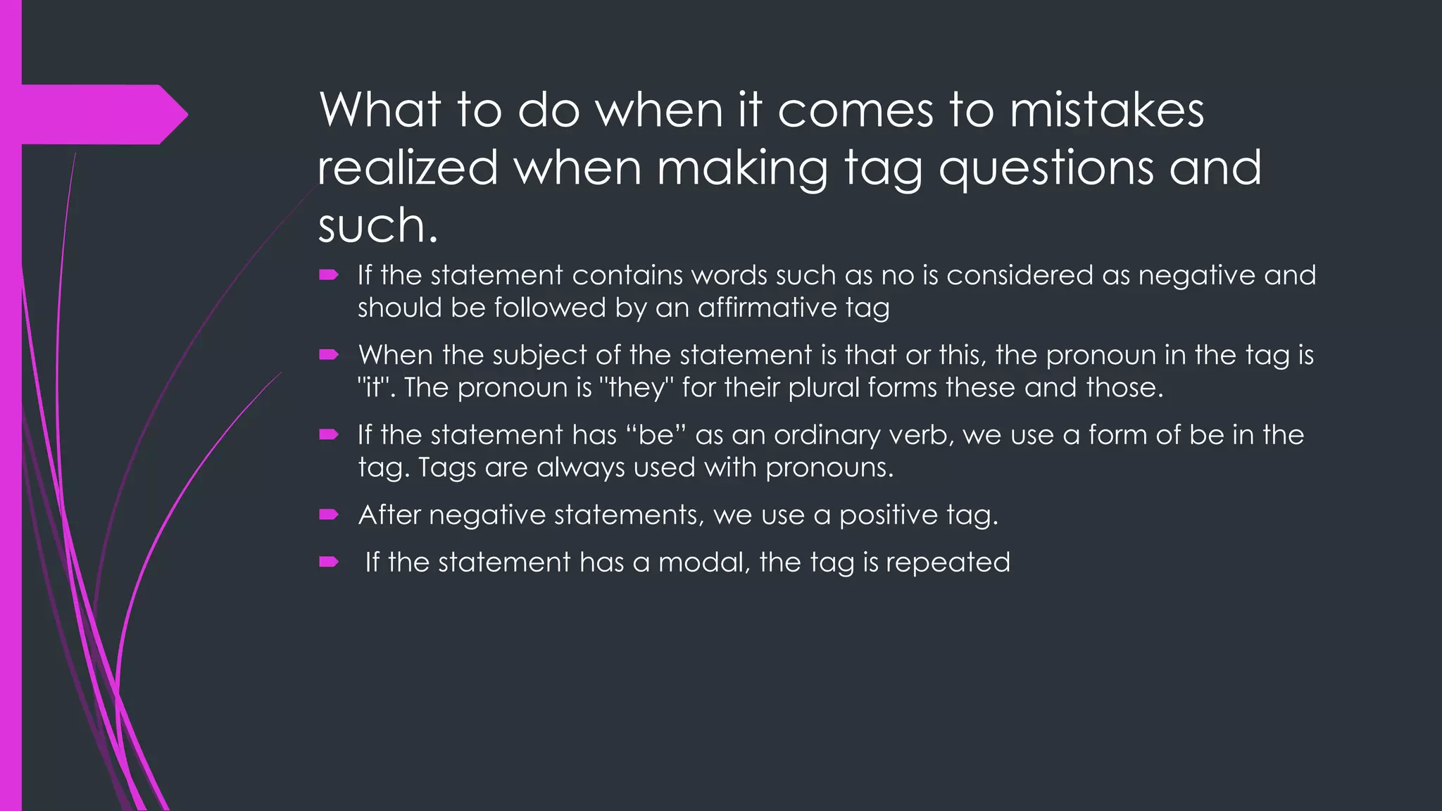 Tag questions | PPT