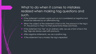 Tag questions | PPT