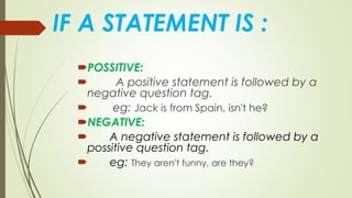 Tag questions | PPTX