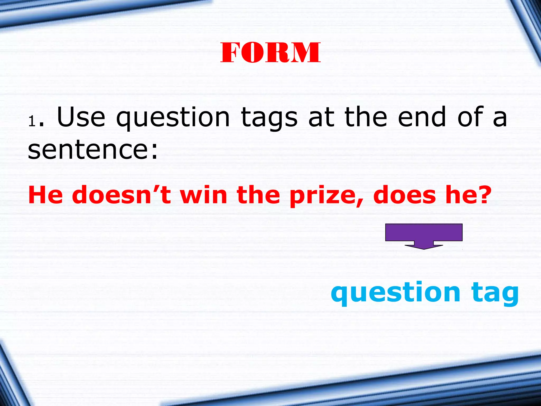 Tag questions | PPT
