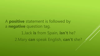 Tag questions | PPTX