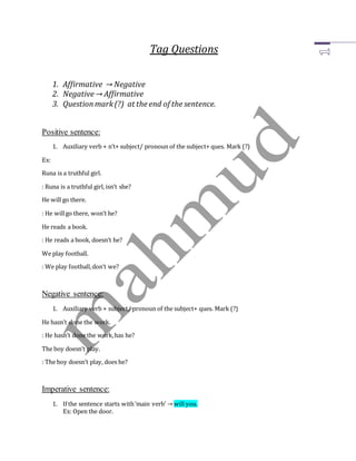 Tag questions | DOCX