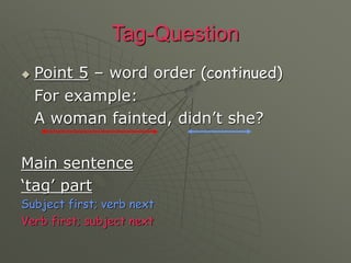 Tag Questions for Students English Language.ppt
