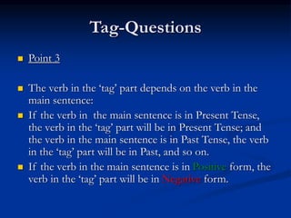 Tag Questions for Students English Language.ppt