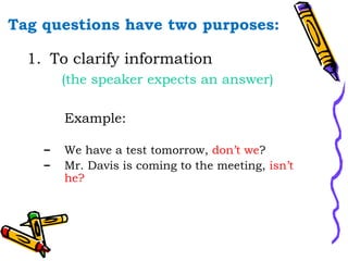 Tag questions Dr. Ghobadi rad | PPT