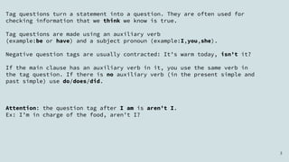 Tag questions review (1) | PPT