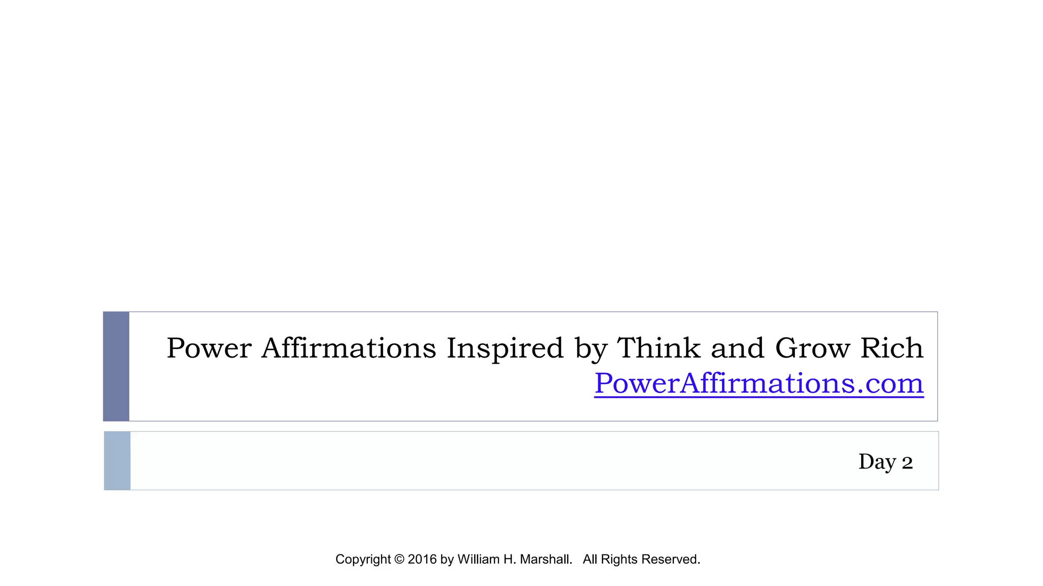 Tagr power affirmations-day-002 | PPT