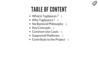TagSpaces Introduction | PDF