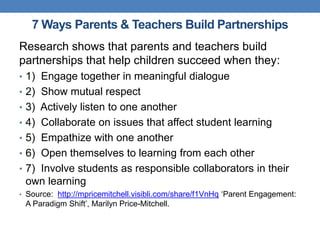 Collaboration, Not Confrontation Parents and Teachers Working Together ...