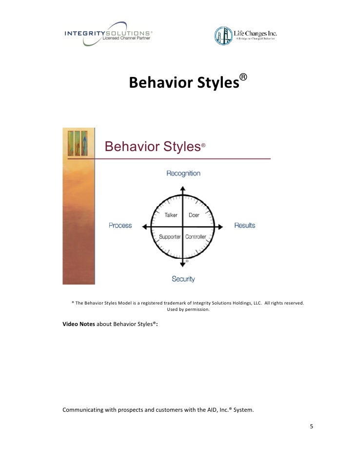 Integrity Selling Notes