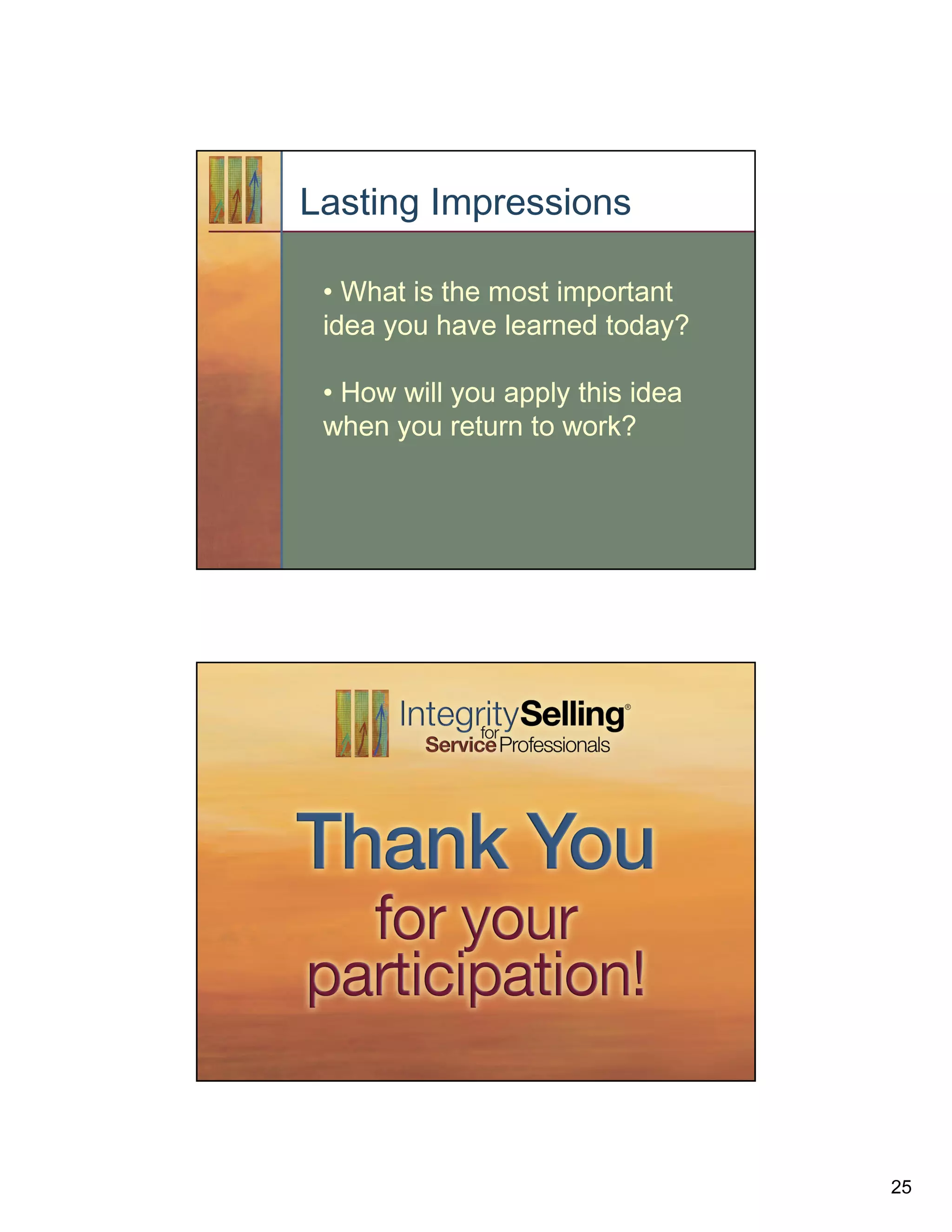 Integrity Selling Presentation | PDF