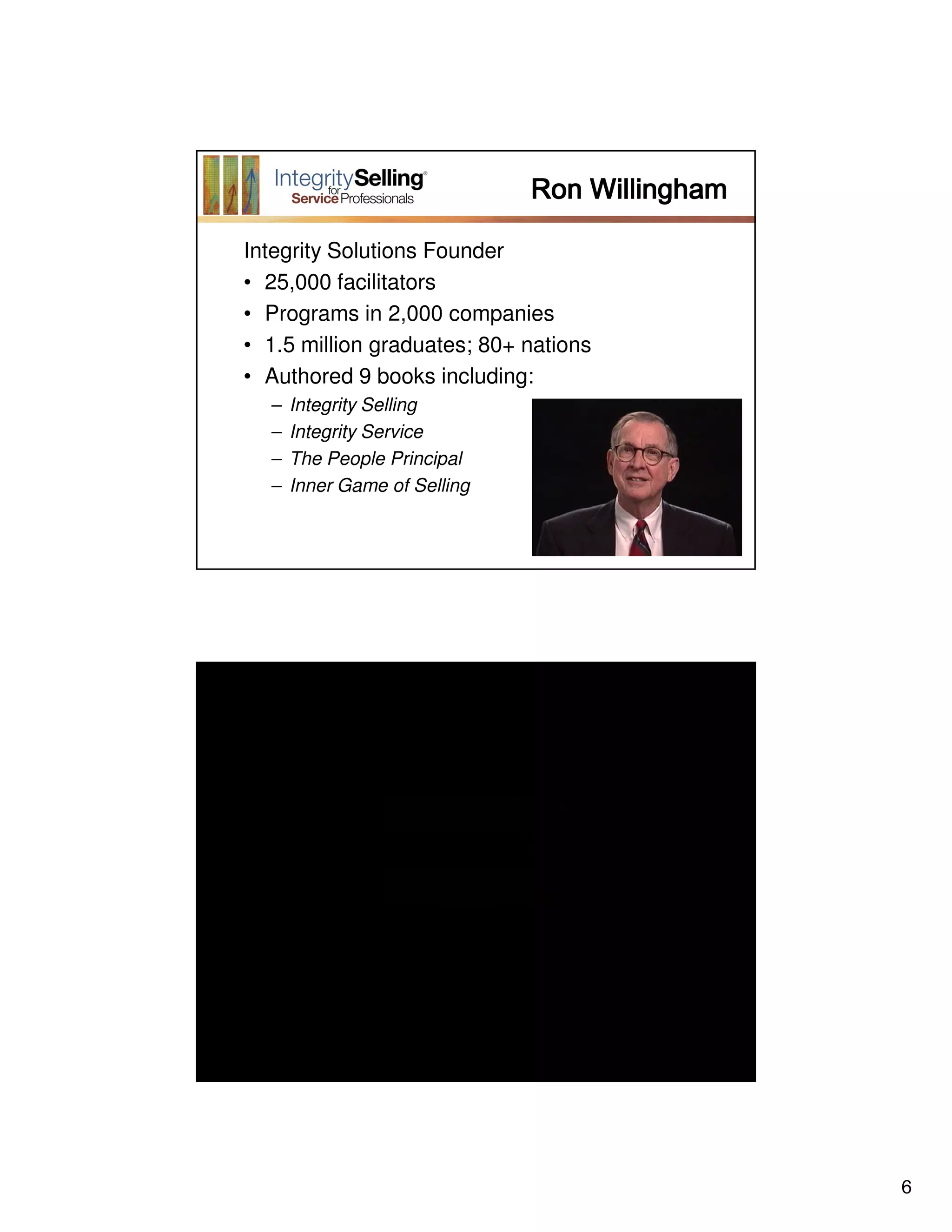 Integrity Selling Presentation | PDF