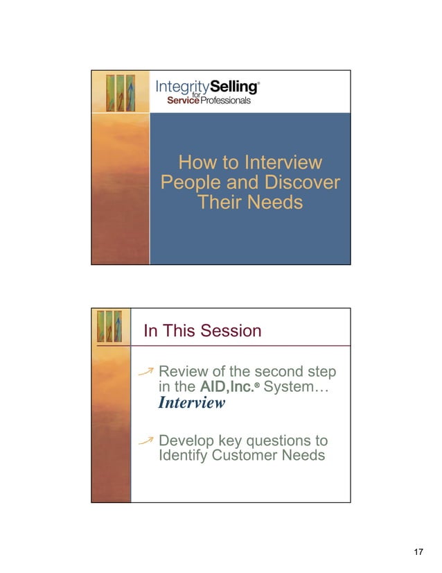 Integrity Selling Presentation | PDF