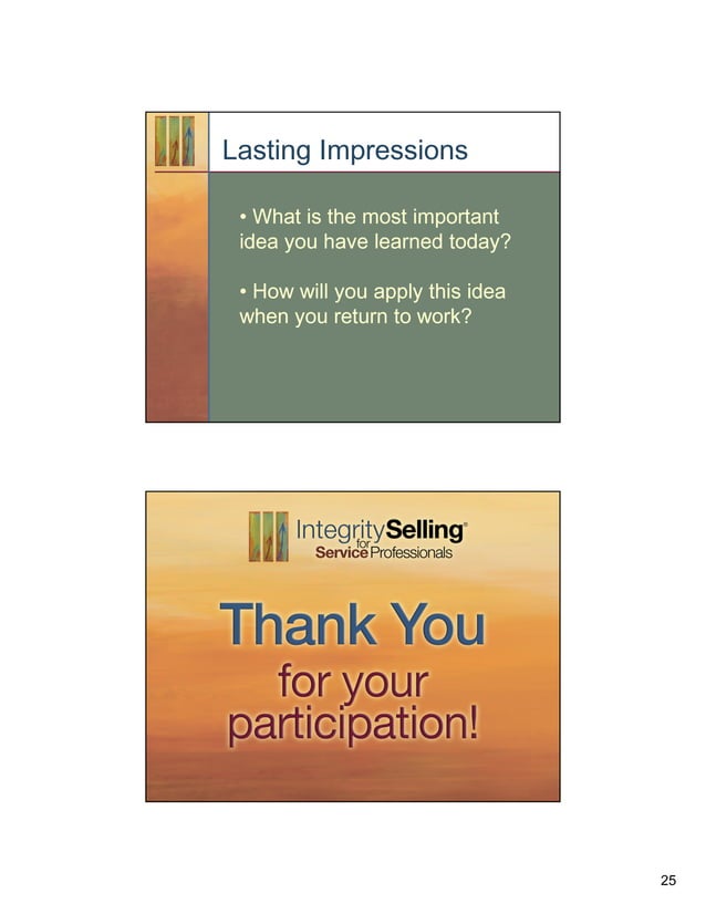 Integrity Selling Presentation | PDF