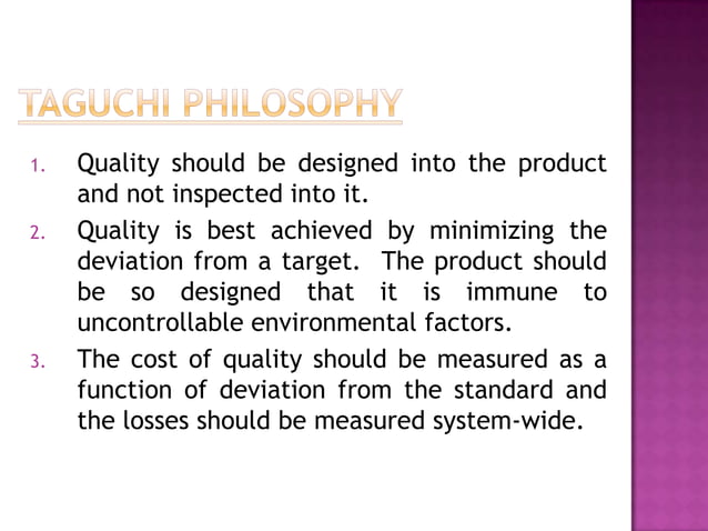 Taguchi method-process imp | PPT