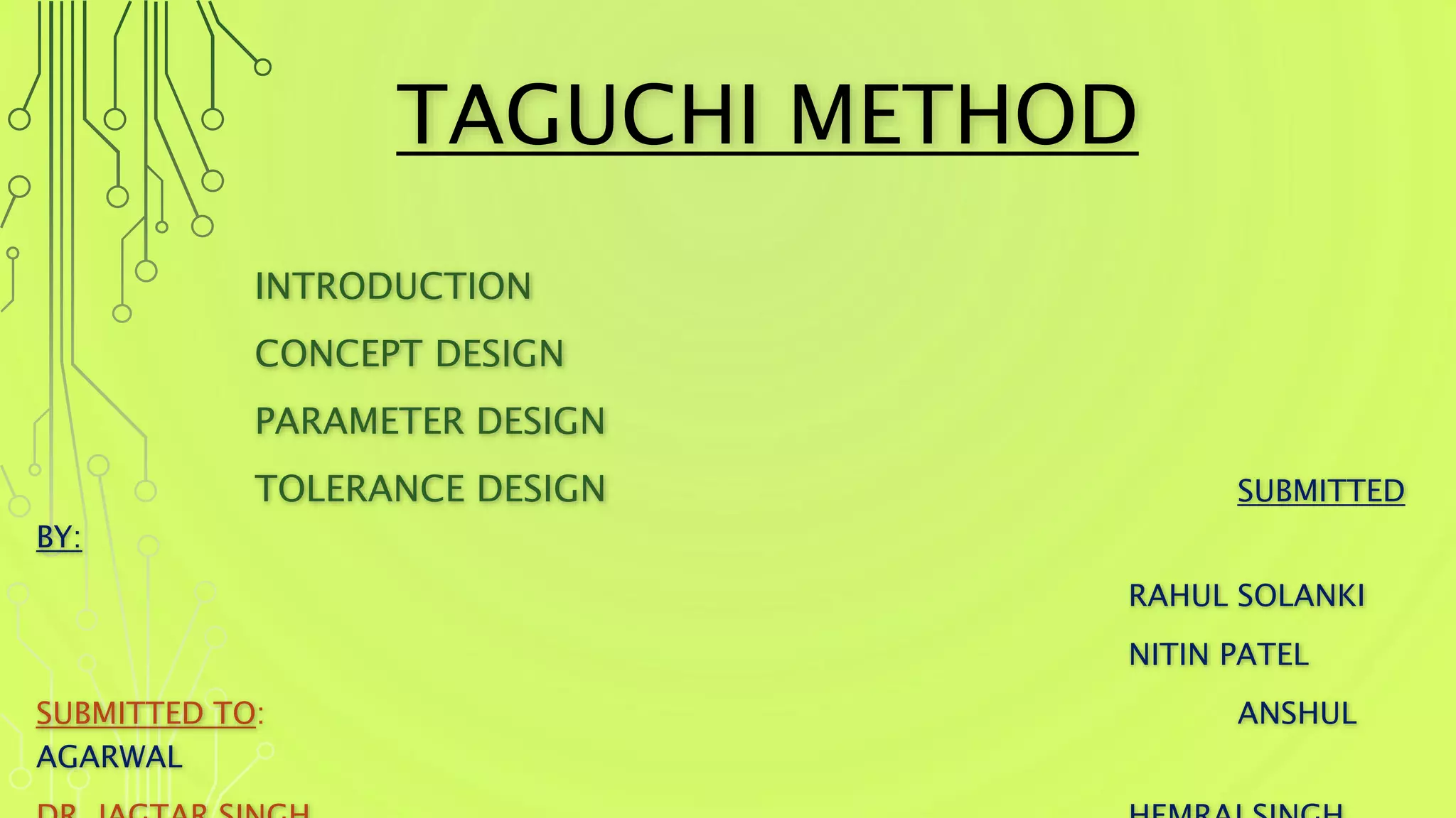 Taguchi introduction concept 1 | PPTX