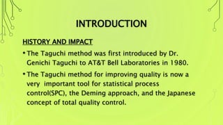 Taguchi introduction concept 1 | PPTX