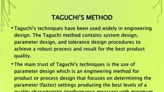 Taguchi introduction concept 1 | PPTX