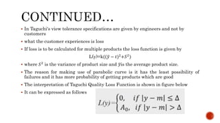 Taguchi loss function | PPTX