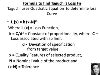 Taguchi loss function | PPTX