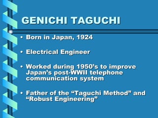Taguchi method | PPT