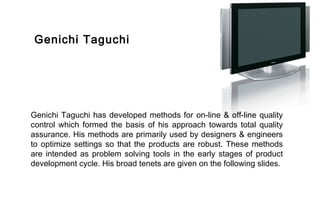 Taguchi quality guru | PPT