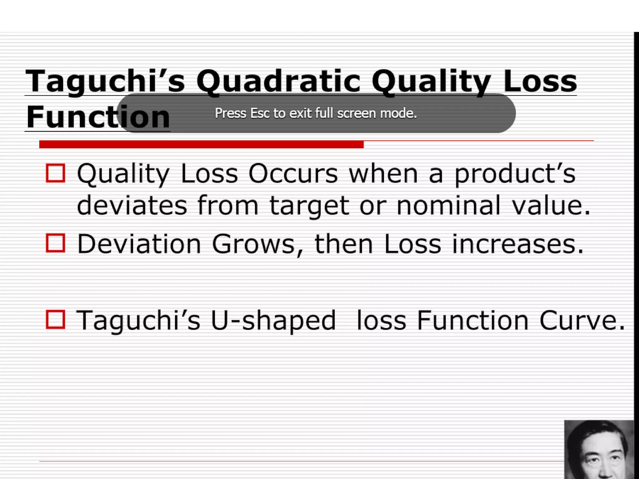 Taguchi quality loss function | PPTX