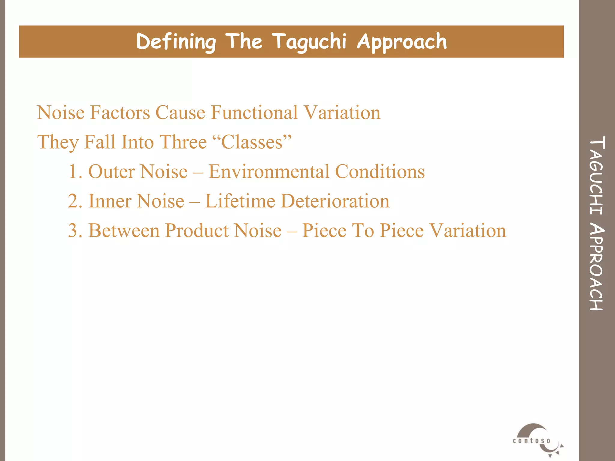 Taguchi’s quality engineering & analysis | PPTX
