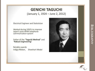 Taguchi’s quality engineering & analysis | PPTX