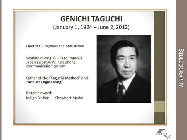 Taguchi’s quality engineering & analysis | PPTX | Mechanical and Industrial Engineering Industry ...