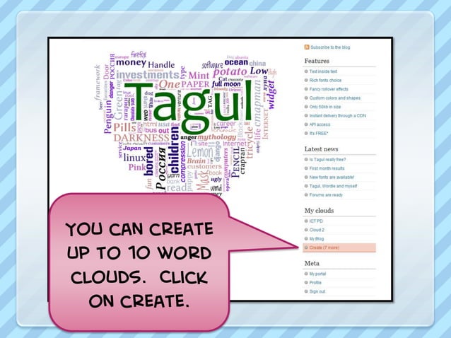 Create a Tagul Word Cloud for Researching | PDF | Web Design and HTML ...