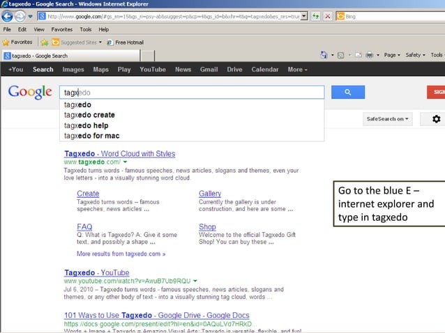 Tagxedo instructions | PPT
