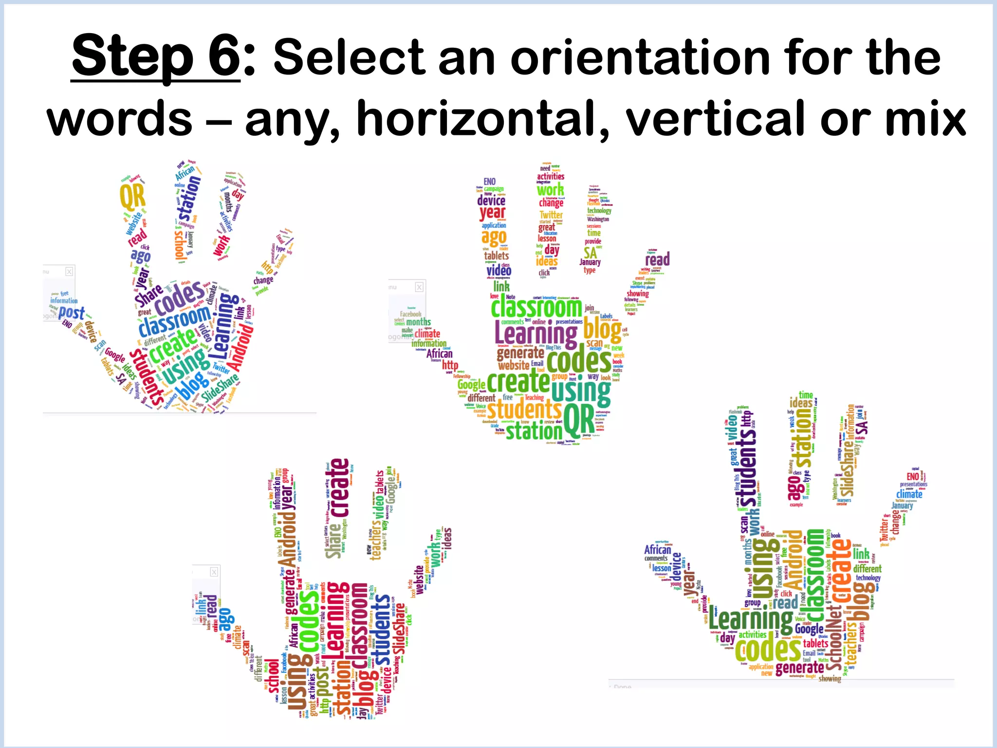 Get your class creating shapely word clouds using Tagxedo | PPT