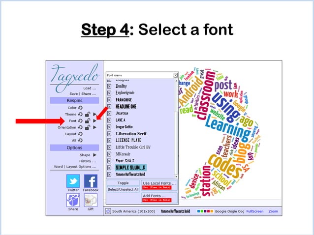 Get your class creating shapely word clouds using Tagxedo | PPT