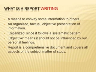 Report writing Taha english | PPTX