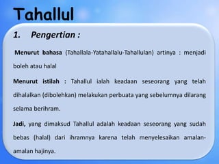 Tahallul | PPT
