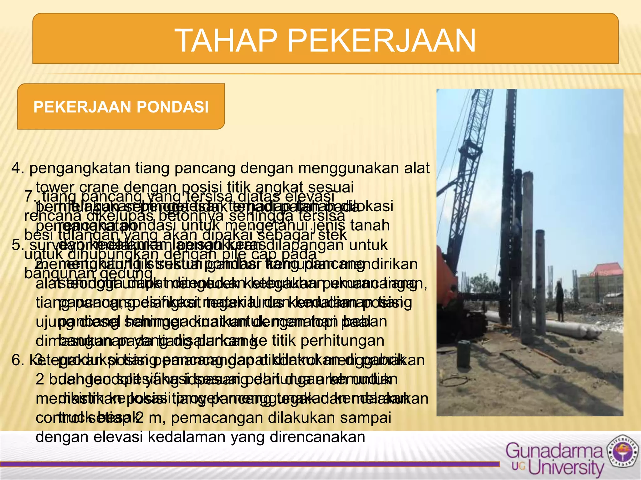 Tahap tahap pembangunan gedung lima lantai | PPTX