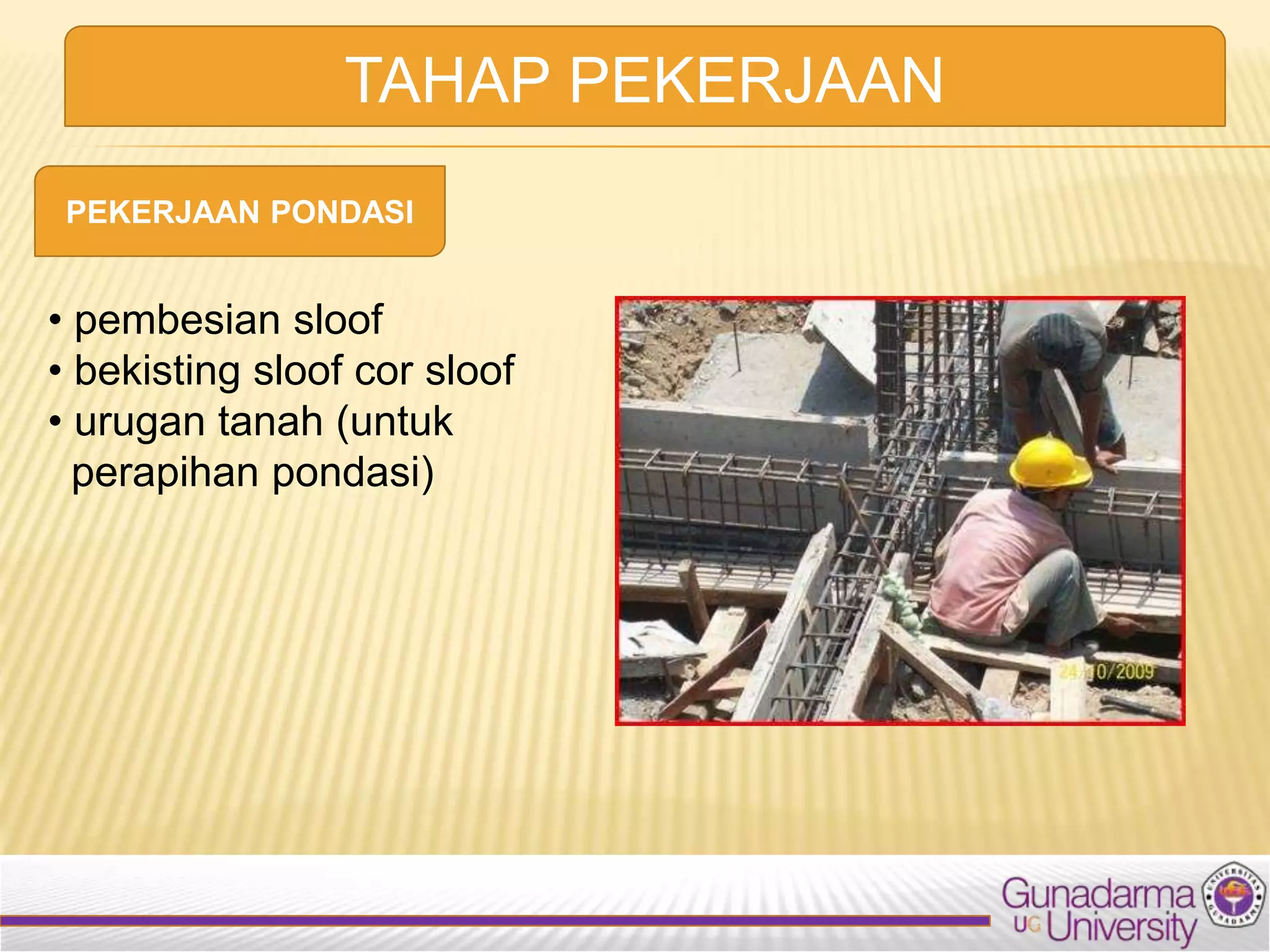 Tahap tahap pembangunan gedung lima lantai | PPTX