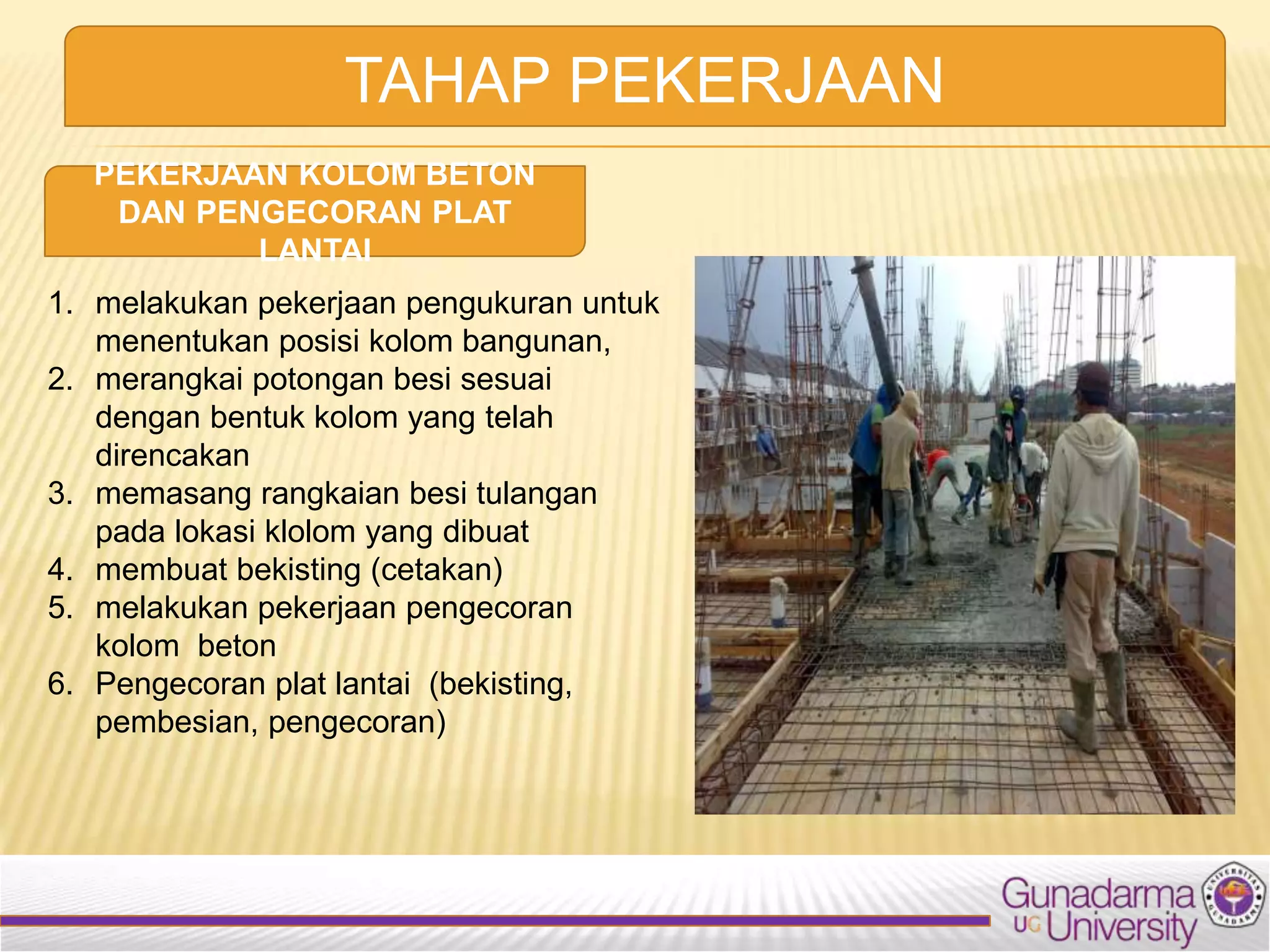 Tahap tahap pembangunan gedung lima lantai | PPTX