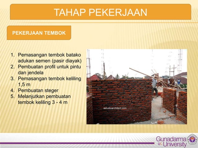 Tahap tahap pembangunan gedung lima lantai | PPTX