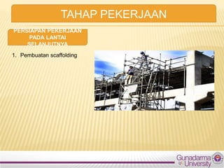 Tahap tahap pembangunan gedung lima lantai | PPTX