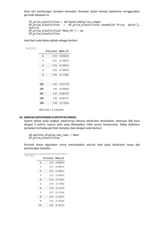 ANALISA PROBABILITAS PEMBELIAN TERHADAP ELSTISITAS HARGA DENGAN PYTHON MACHINE LEARNING | PDF